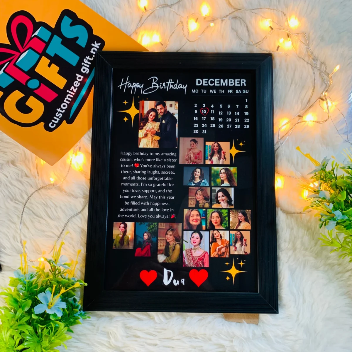Beautiful Customized Frame for Birthday – Birthday Gift – Photo Frame ...